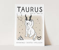 Taurus Cat Zodiac Star Sign Print (unframed) – designed-by-leanne-shop